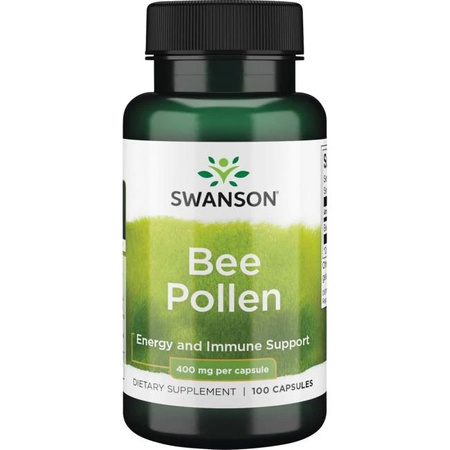 SWANSON Bee Pollen pyłek pszczeli Pierzga 400mg 100 kapsułek Odporność ...